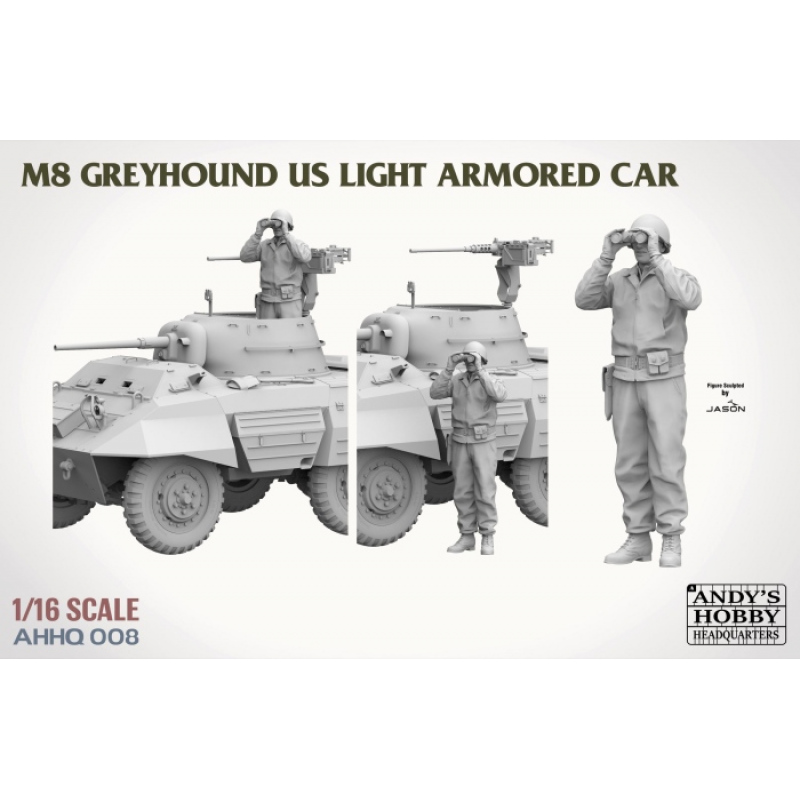 Andy's Hobby HQ AHHQ-008 - 1/16 M8 Greyhound US Light Armored Car