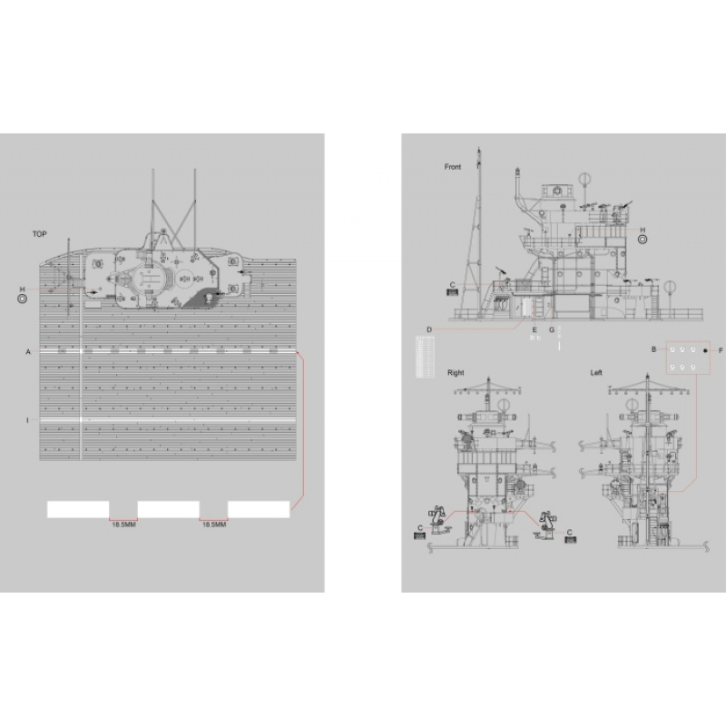 Border Model BS-002 - 1/35 Akagi Bridge w. Flight Deck (Battle of Pearl ...