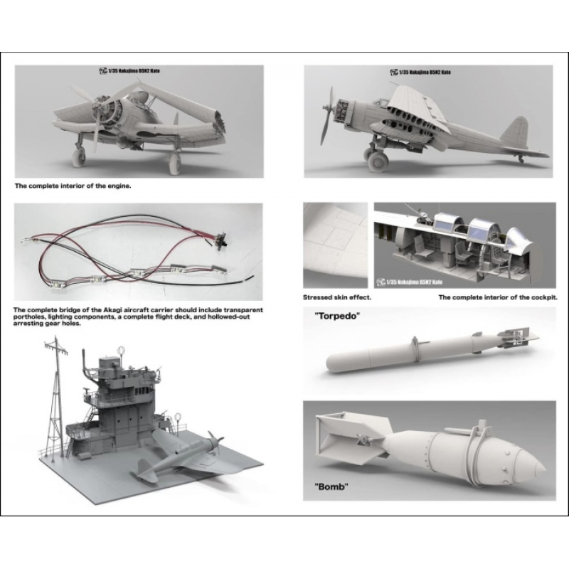 Border Model BSF-001 - 1/35 Akagi Bridge w. Flight Deck & B5N2 Kate ...