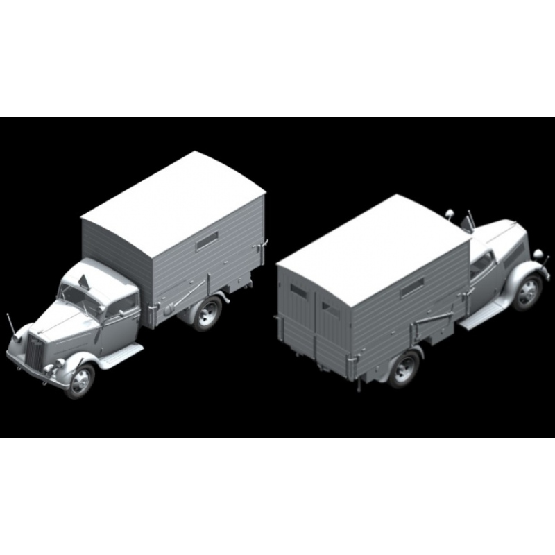 ICM 35402 - 1/35 Opel Blitz Typ 2,5-32 w. Shelter (WWII Ambulanz Truck)