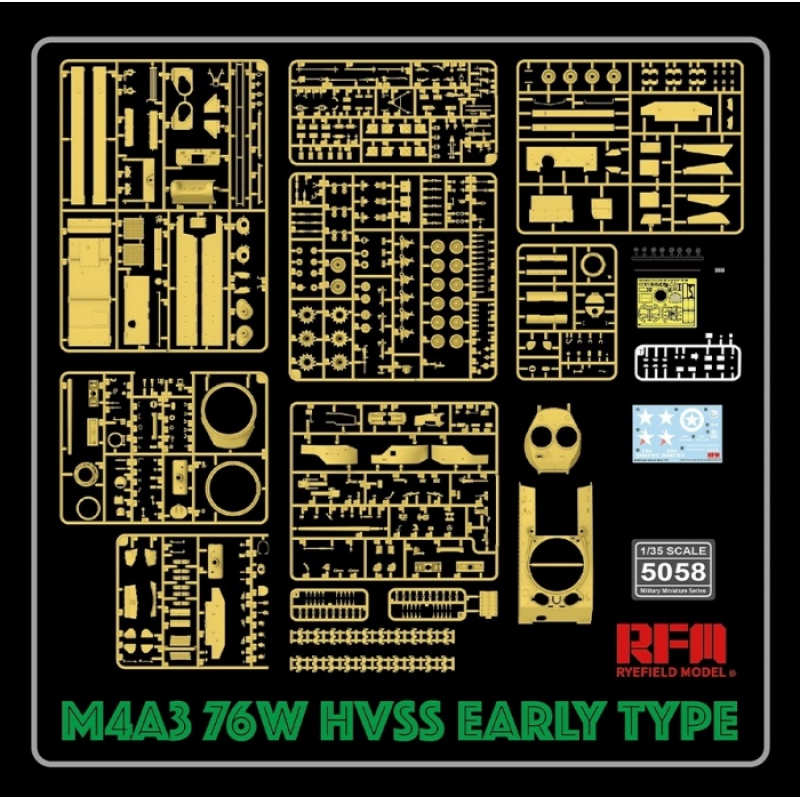 Rye Field Model RM-5058 - 1/35 M4A3 76W HVSS (early Type)