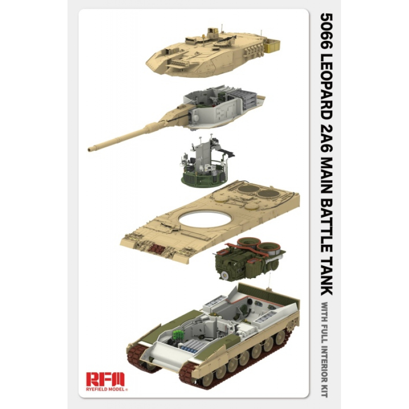 Rye Field Model RM-5066 - 1/35 Leopard 2A6 MBT w. Full Interior