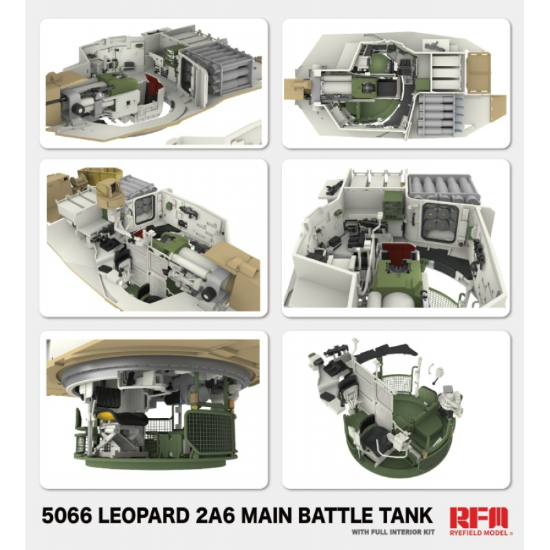 Rye Field Model RM-5066 - 1/35 Leopard 2A6 MBT w. Full Interior