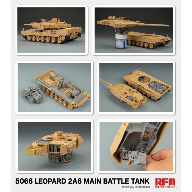 Rye Field Model RM-5066 - 1/35 Leopard 2A6 MBT w. Full Interior