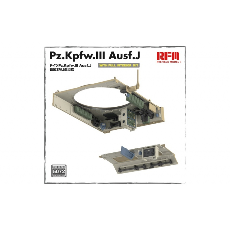 Rye Field Model RM-5072 - 1/35 Pz.Kpfw.III Ausf.J w. Full Interior