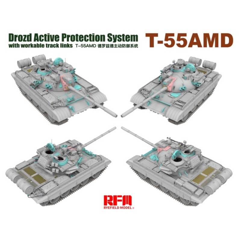 Rye Field Model RM-5091 - 1/35 T-55AMD Drozd Active Protection System