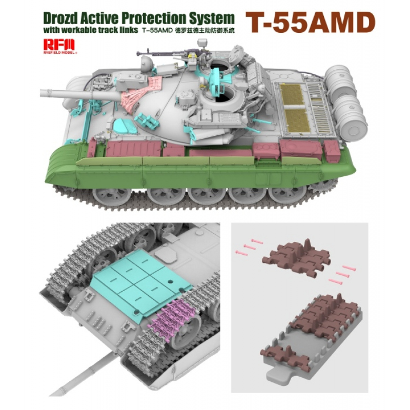 Rye Field Model RM-5091 - 1/35 T-55AMD Drozd Active Protection System