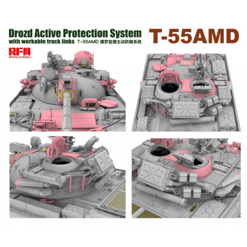 Rye Field Model RM-5091 - 1/35 T-55AMD Drozd Active Protection System