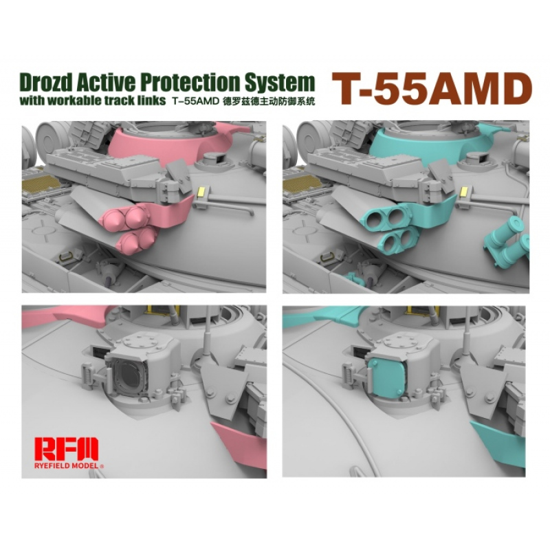 Rye Field Model RM-5091 - 1/35 T-55AMD Drozd Active Protection System