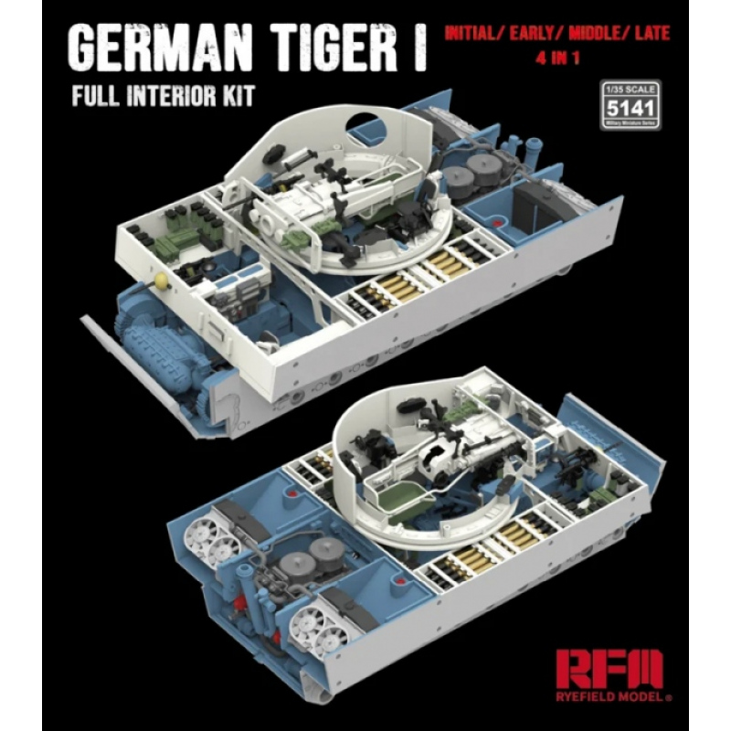 Rye Field Model RM-5141 - 1/35 German Tiger I Full Interior Set ...