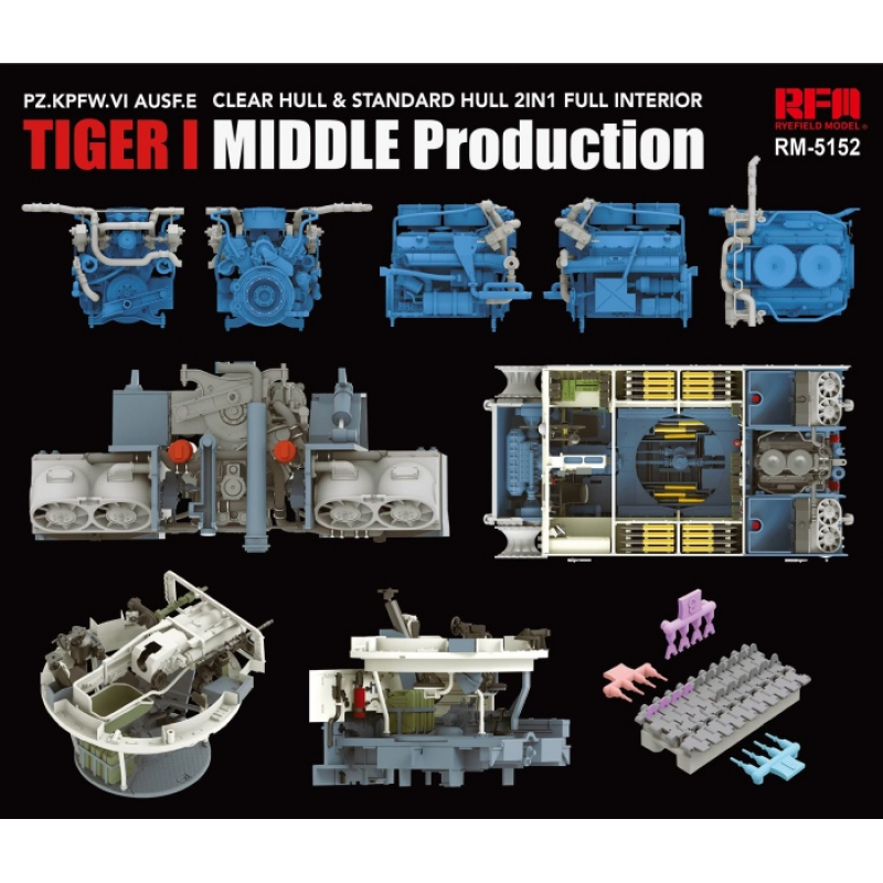 Rye Field Model RM-5152 - 1/35 Tiger I mid Prod. (Clear & Standard Hull ...