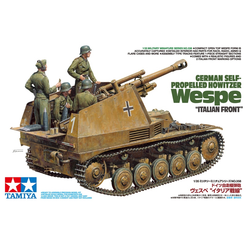 Tamiya 35358 - 1/35 Panzerhaubitze Wespe (Italian Front)