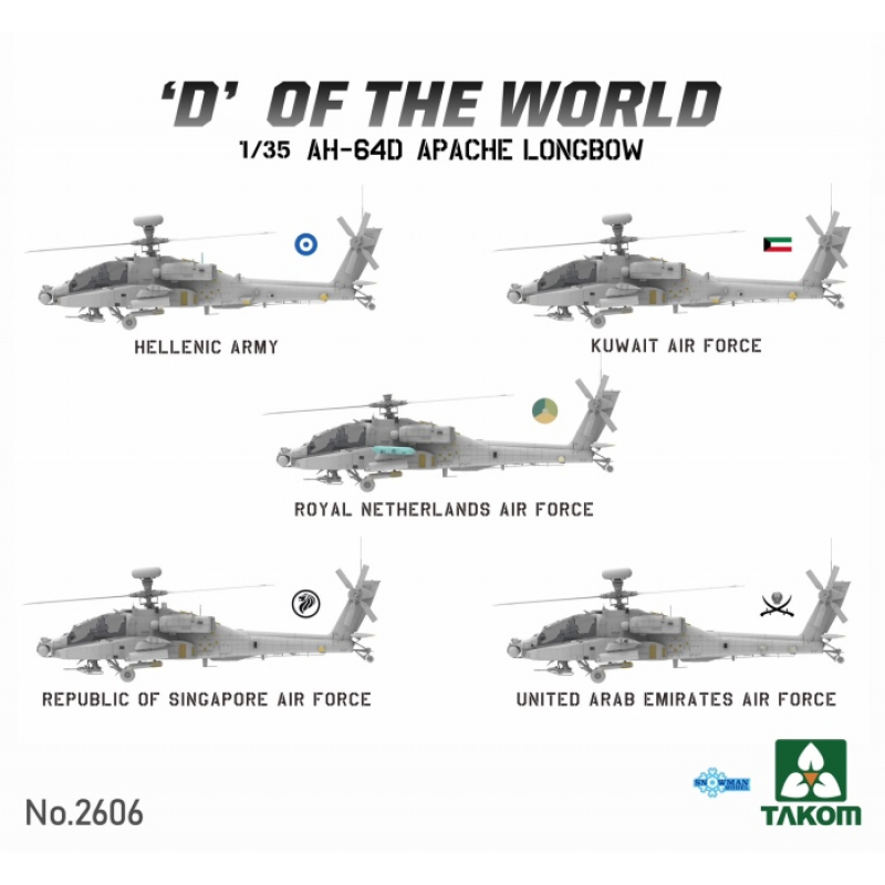 Takom 2606 - 1/35 'D' of the World AH-64D Attack Helicopter