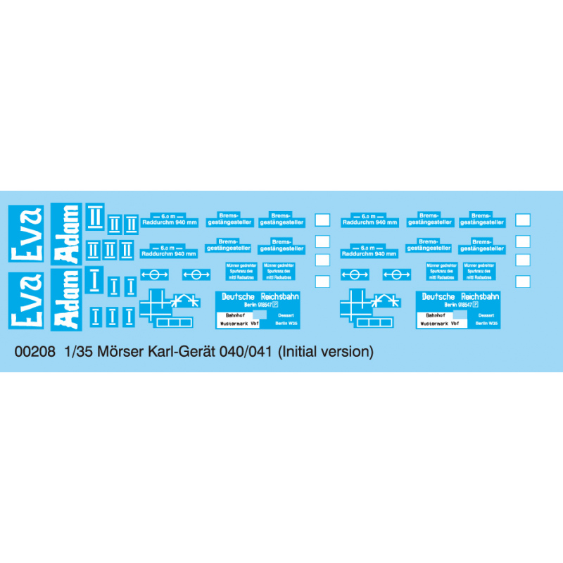 Trumpeter 00208 - 1/35 60cm Mörser Karl (initial) w. Railway Transport ...