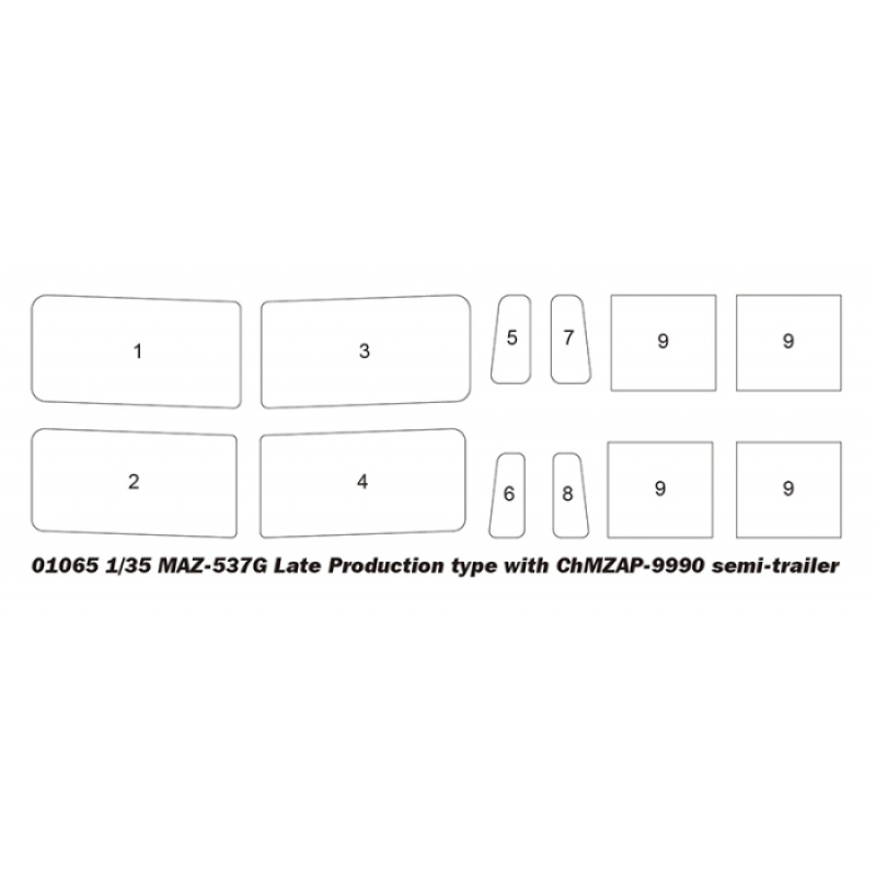 Trumpeter 01065 - 1/35 MAZ-537G Late Prod. Type w. ChMZAP-9990 Semi-Trailer