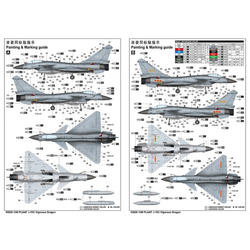 Trumpeter 05826 - 1/48 PLAAF J-10C Vigorous Dragon