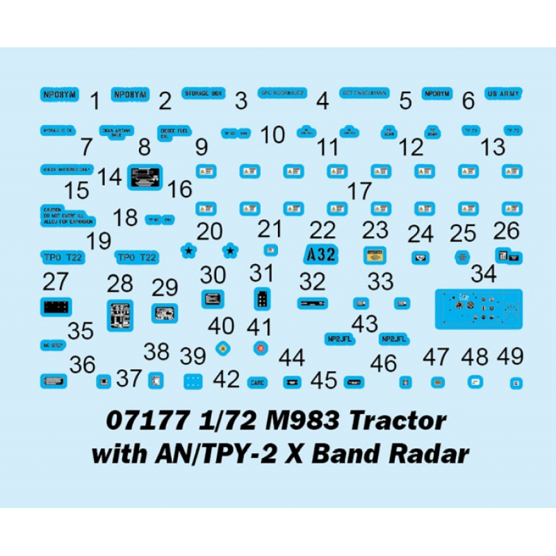 Trumpeter 07177 - 1/72 M983 Tractor w. AN/TPY-2 X Band Radar