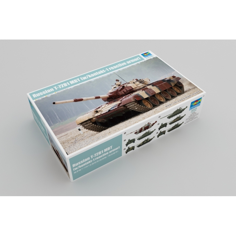 Trumpeter 09555 - 1/35 Russian T-72B1 MBT (w. Kontakt-1 Reactive Armor)